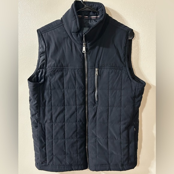 Orvis | Jackets & Coats | Orvis Vest Mens Hiking Black Quilted Full Zip ...